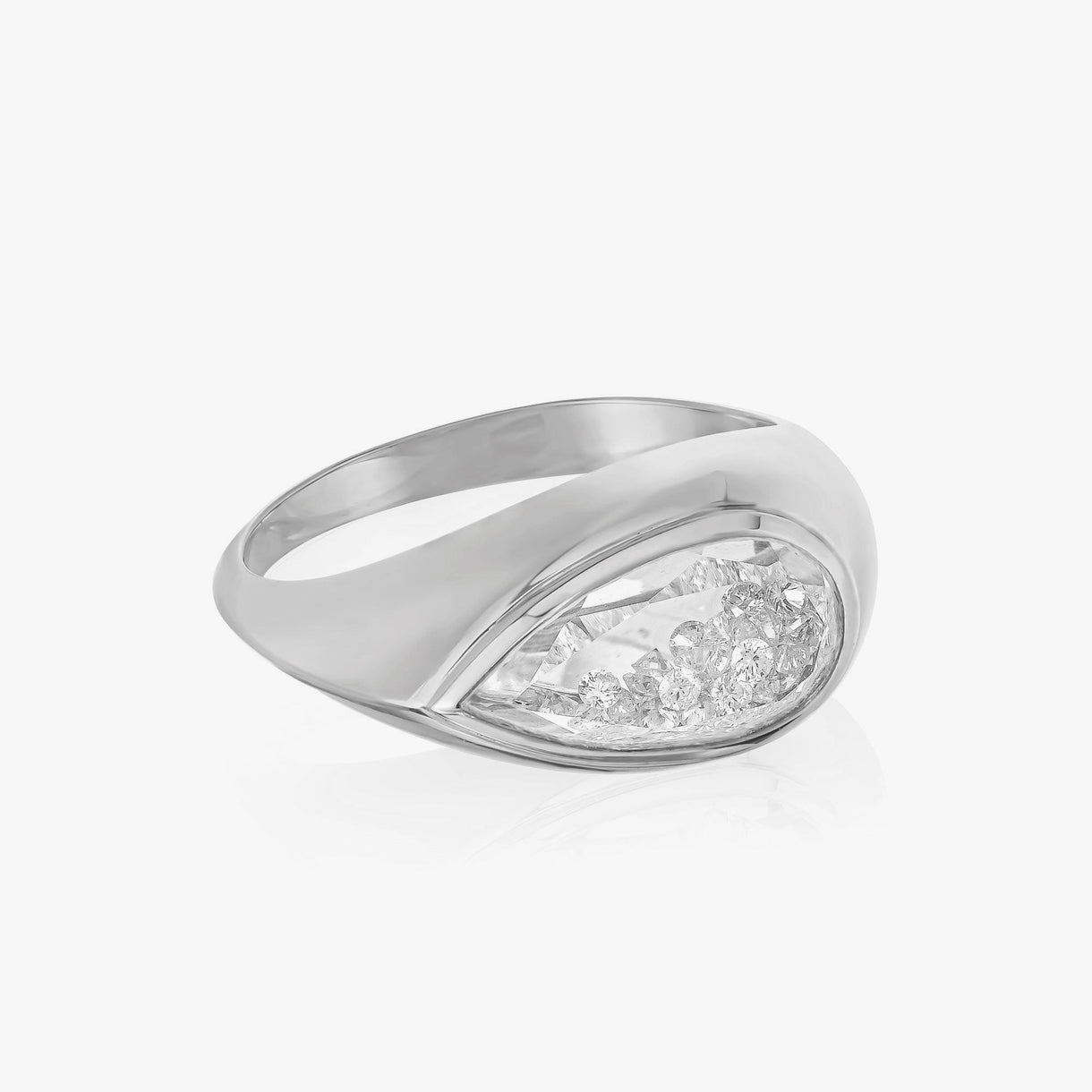 Pêra Diamond Shaker Ring in 18k gold - Moritz Glik